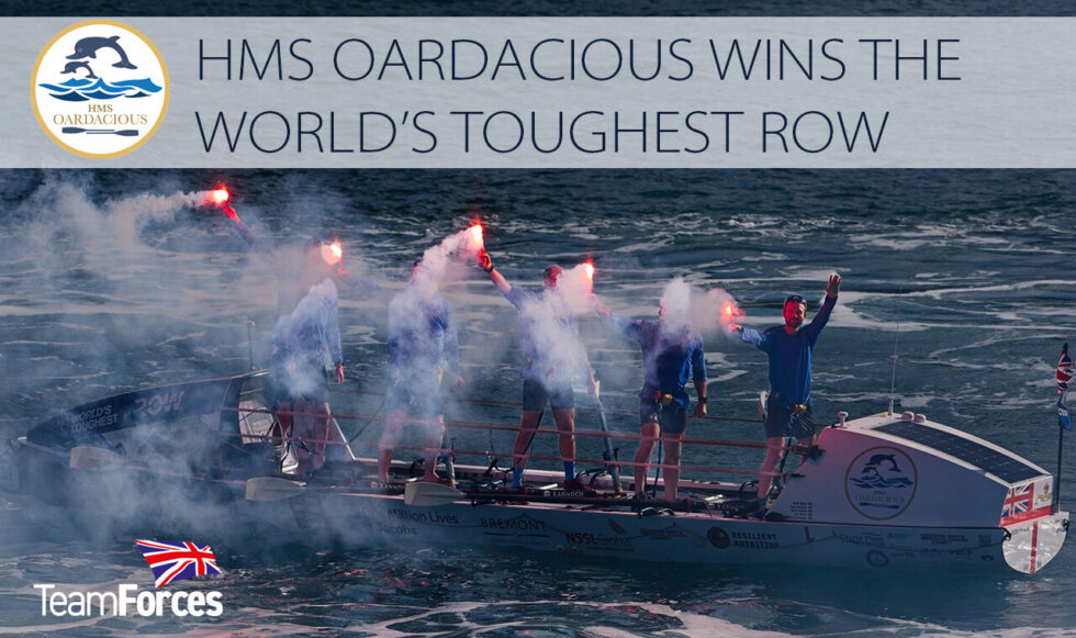 HMS OARDACIOUS - wins world's toughest rowing race! - Team Forces
